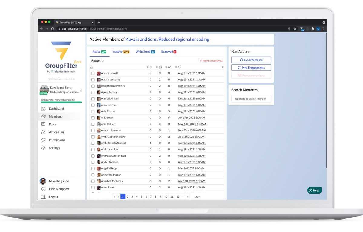 GroupFilter – Group Metrics and Reporting Analytics