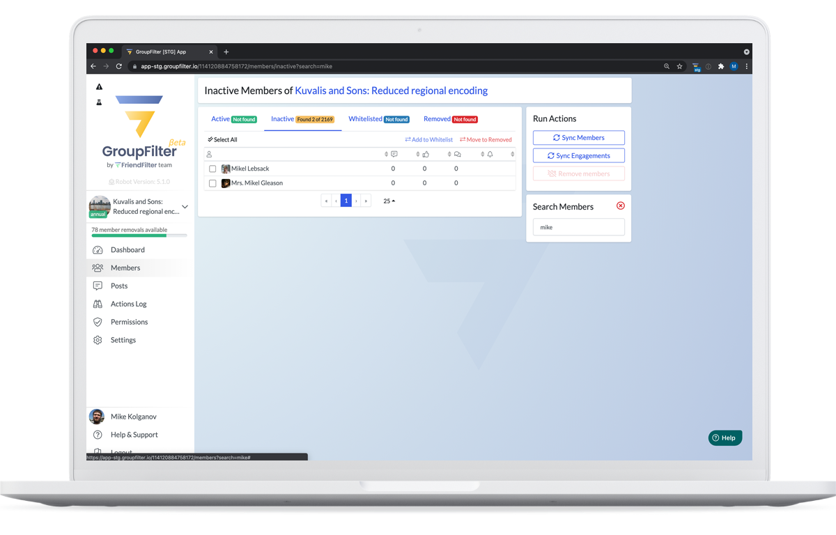 GroupFilter – Group Metrics and Reporting Analytics
