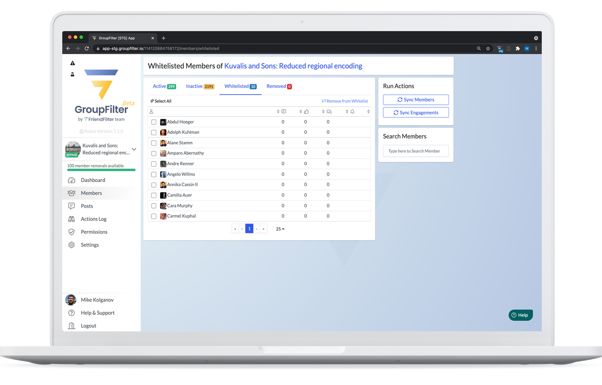 GroupFilter – Group Metrics and Reporting Analytics